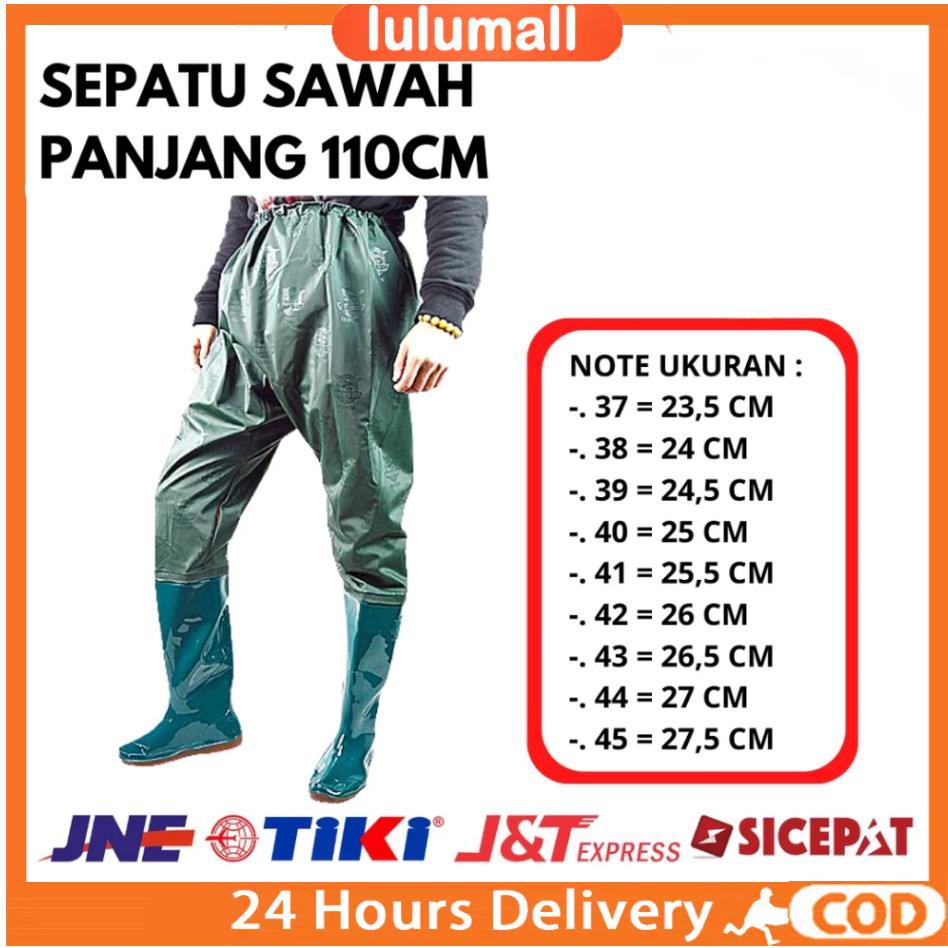 Jual Sepatu Sawah Sepatu Boot Sawah Panjang Pria Sepatu Petani Sawah ...