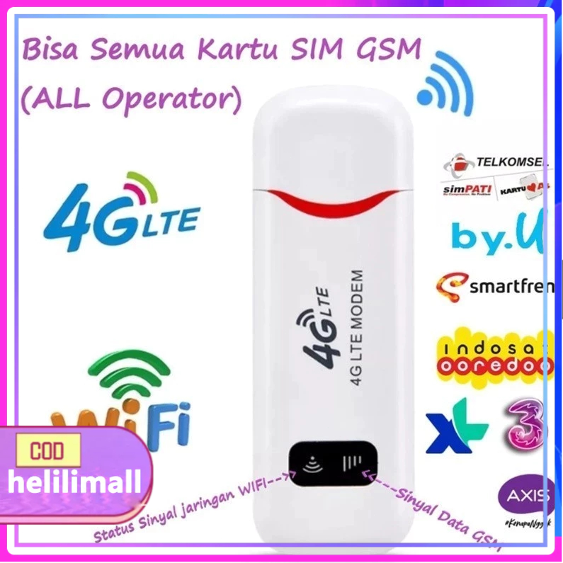 Jual Modem WIFI USB 4g All Operator LTE Modem USB 500Mbps Modem Mifi COD Support 10 Devices ...