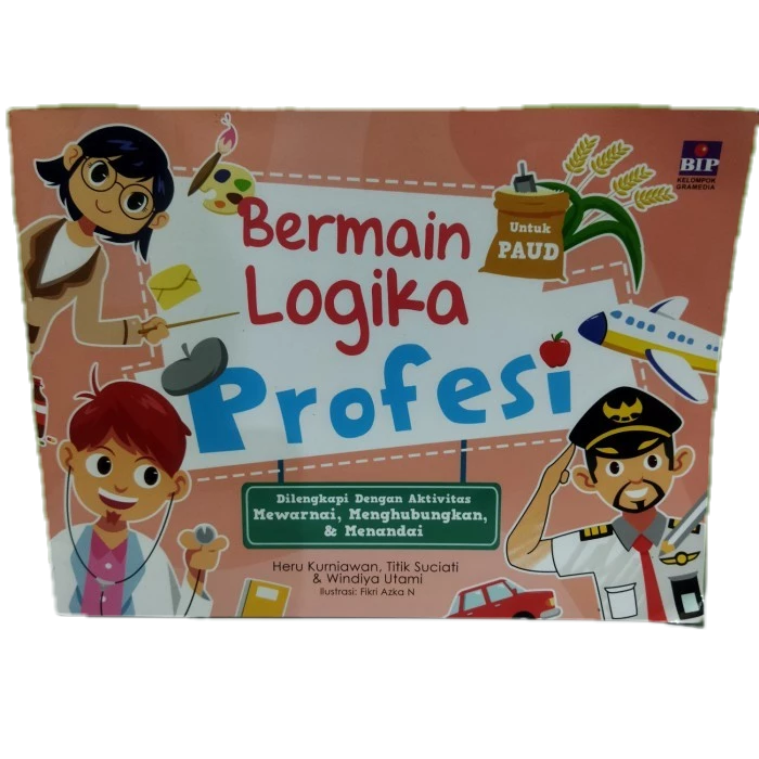 Jual buku anak untuk Paud bermain logika profesi 52 halaman berwarna ...