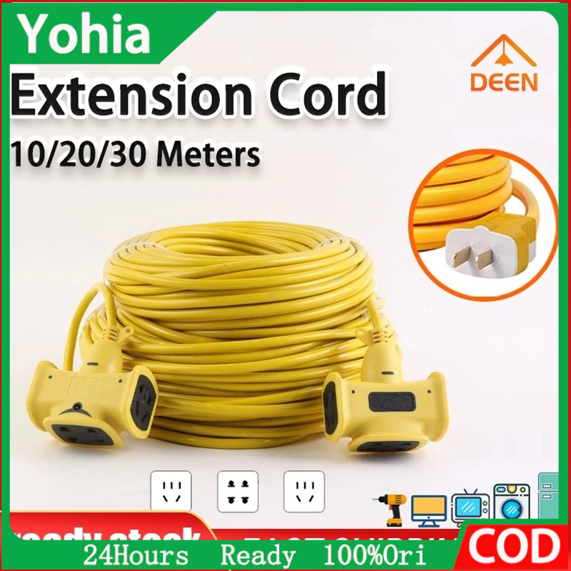 Jual Soket Kabel Extension Cord Extra-long Plug-in Strip 10M/20M/30M ...