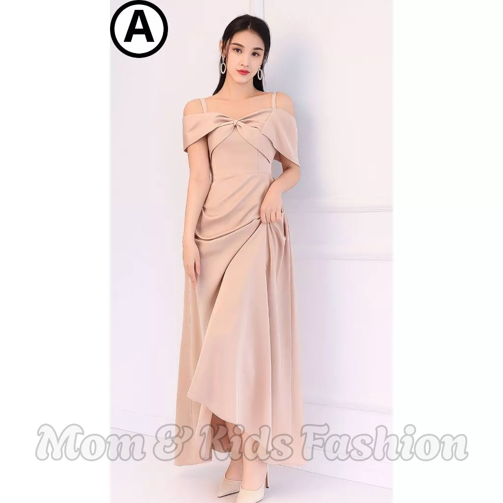 Jual TS013 DRS CLAIRE | Dress Satin Korean Style | Dress Bridesmaid Dress Natal 4 Model by ...