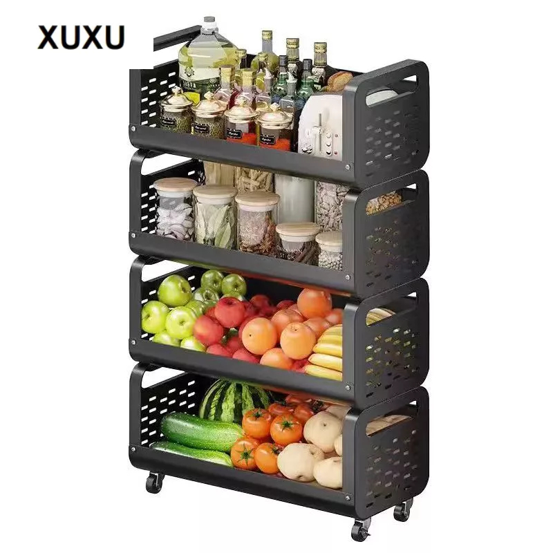 Jual XUXU Rak Keranjang Buah Dan Sayur Rak Troli Serbaguna Rak Susun ...