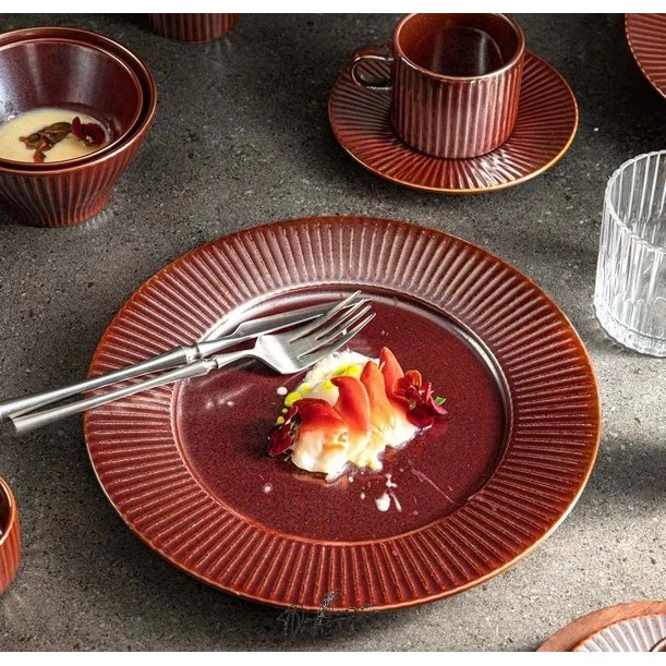 Jual Metallic Burgundy Series / Piring Hotel Cafe Restoran warna Merah ...