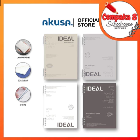 Jual AKUSA Spiral Book A5 60 Lembar Buku Binder Note Book Jurnal ...
