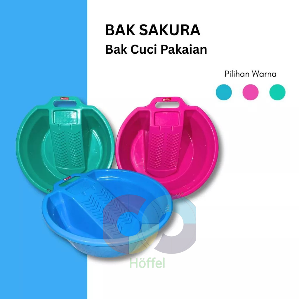 Jual Bak Plastik Cuci Baju Pakaian DX Bulat Mini Sakura – Ember ...