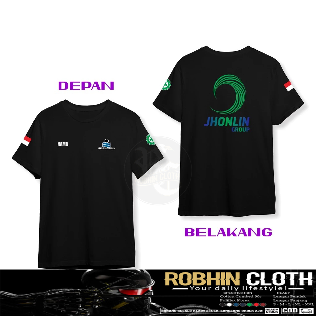 Jual Kaos Baju Jhonlin Group Logo Dua Samudera Perkasa Gratis Nama DB ...