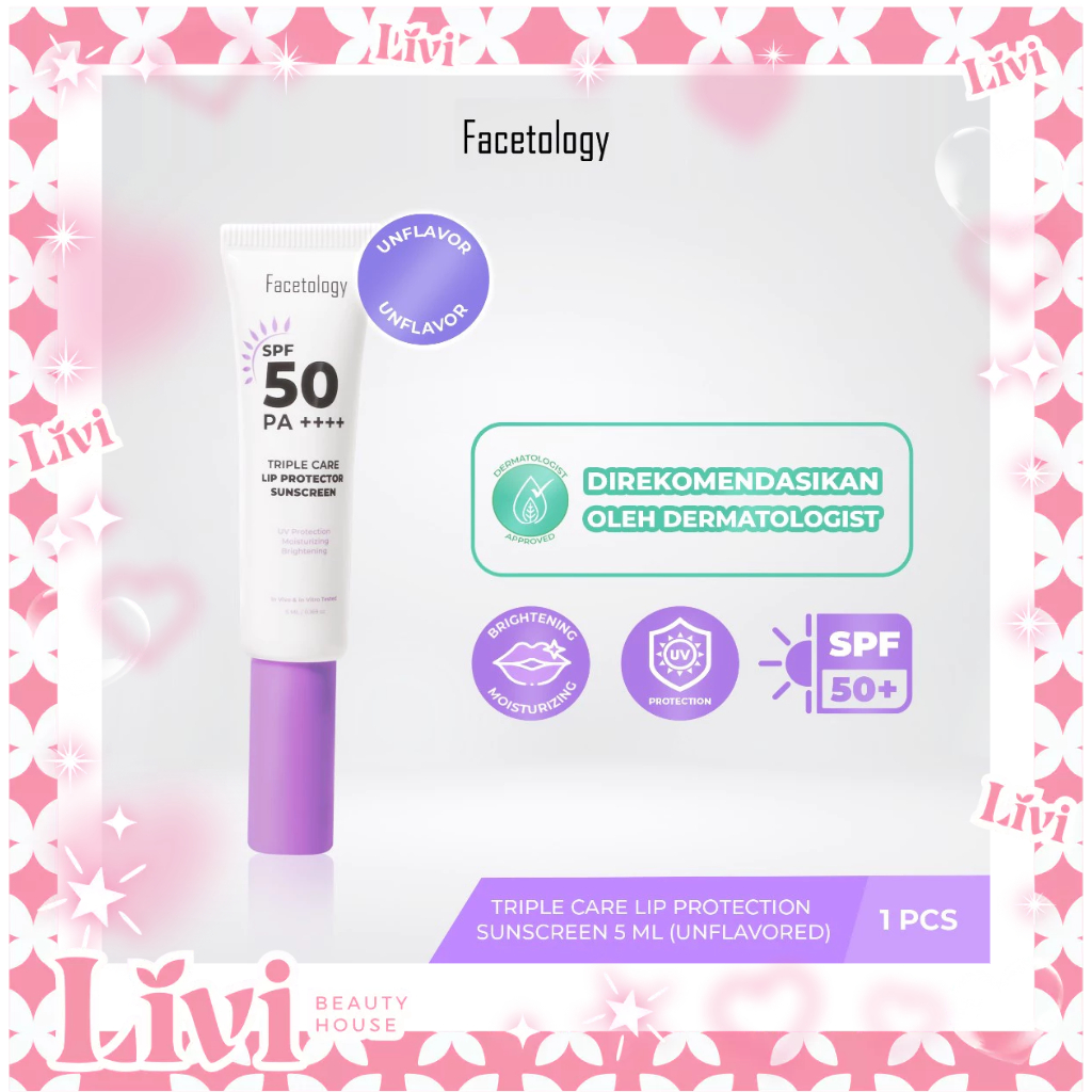 Jual LIVI - Facetology Triple Care Lip Protector Sunscreen Spf 50pa ...