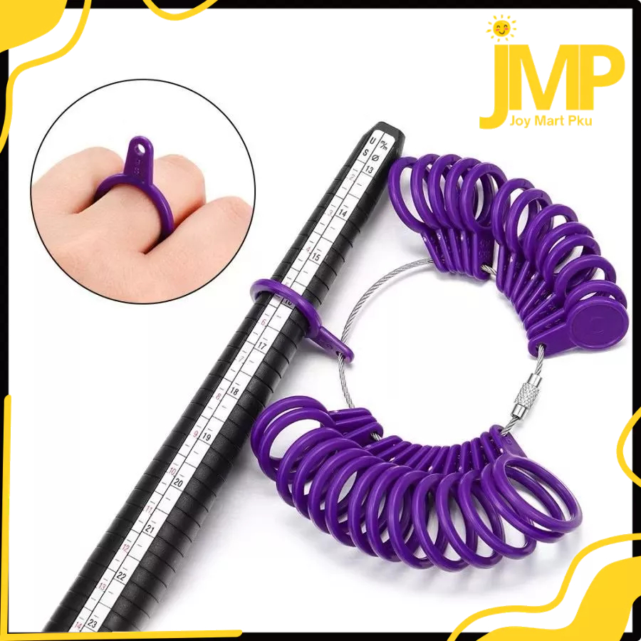 Jual JMP - Alat Ukur Cincin Jari US Pengukur Cincin Ungu Ring Sizer ...
