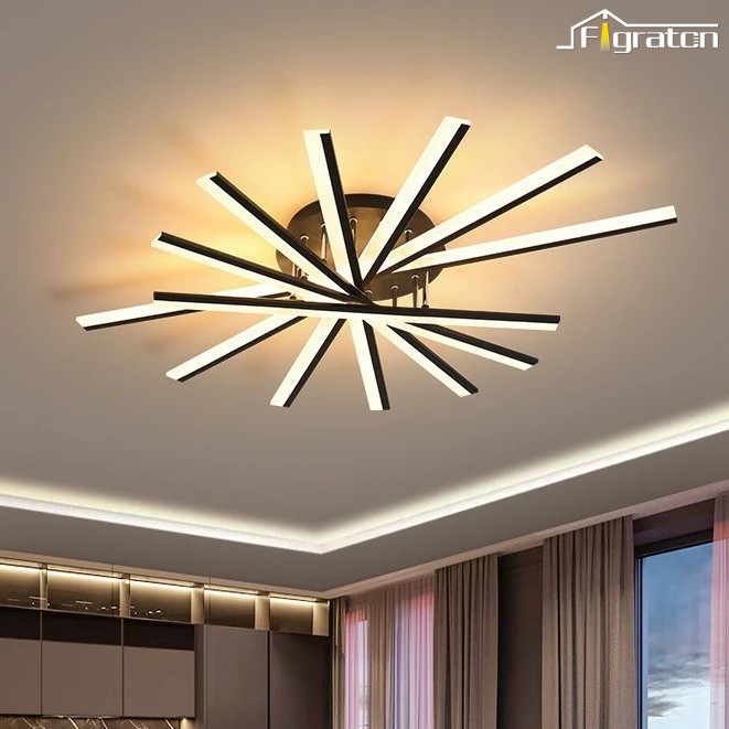 Jual Lampu Plafon Ruang Tamu Minimalis Modern LED 3 Warna 7 Kepala ...