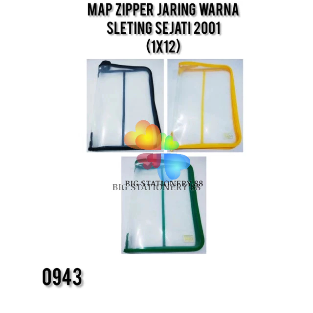 Jual ZIPPER BAG JALA SELETING FOLIO F4 MAP PLASTIK RESLETING JARING ...