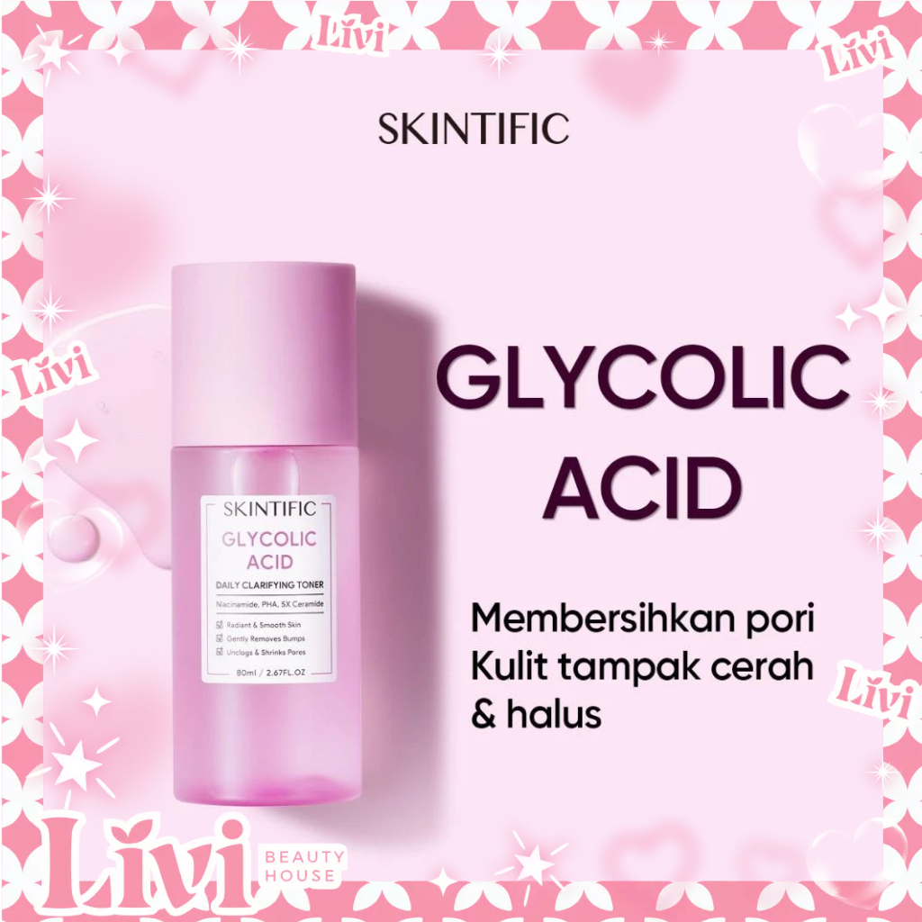 Jual LIVI - SKINTIFIC Glycolic Acid Daily Clarifying Toner | Shopee ...