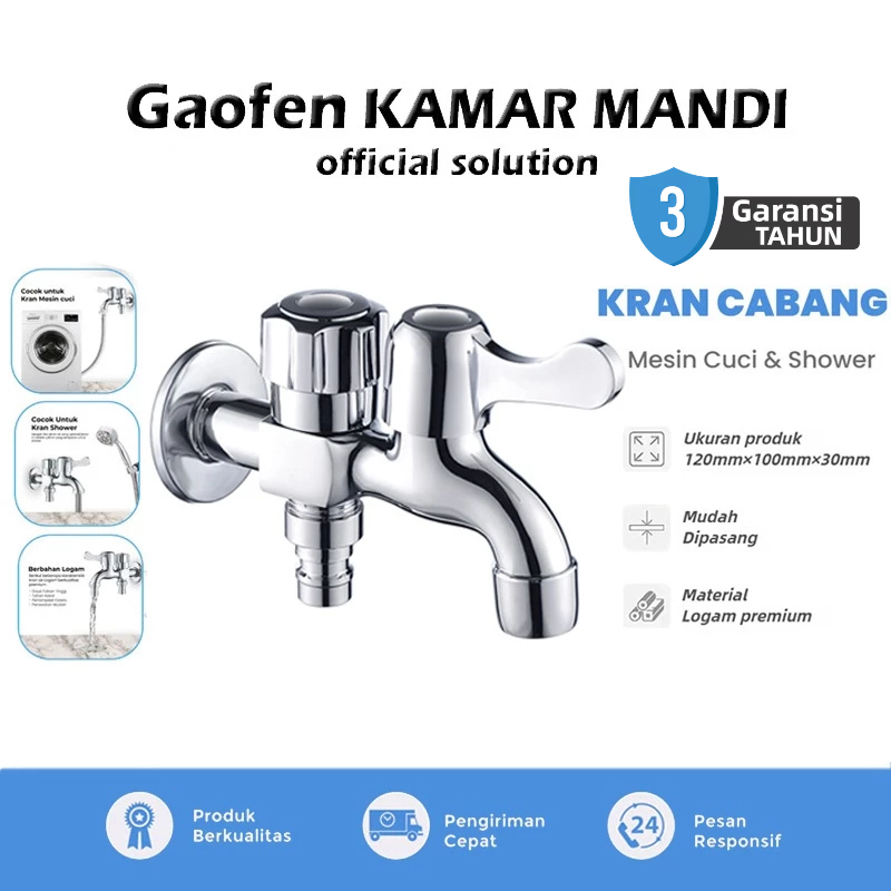 Jual SUS304 Kran Double Kran Cabang Keran Shower Mandi/Keran Outlet ...