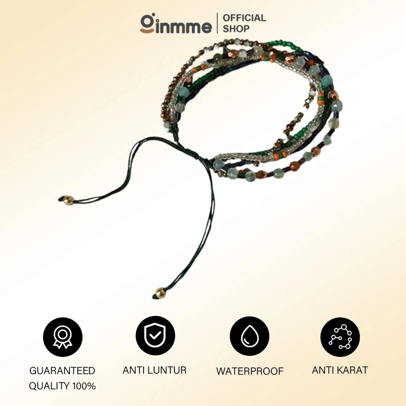Jual Ginmme Gelang Wanita Bermanik-manik Tenunan Tangan Berwarna-warni ...