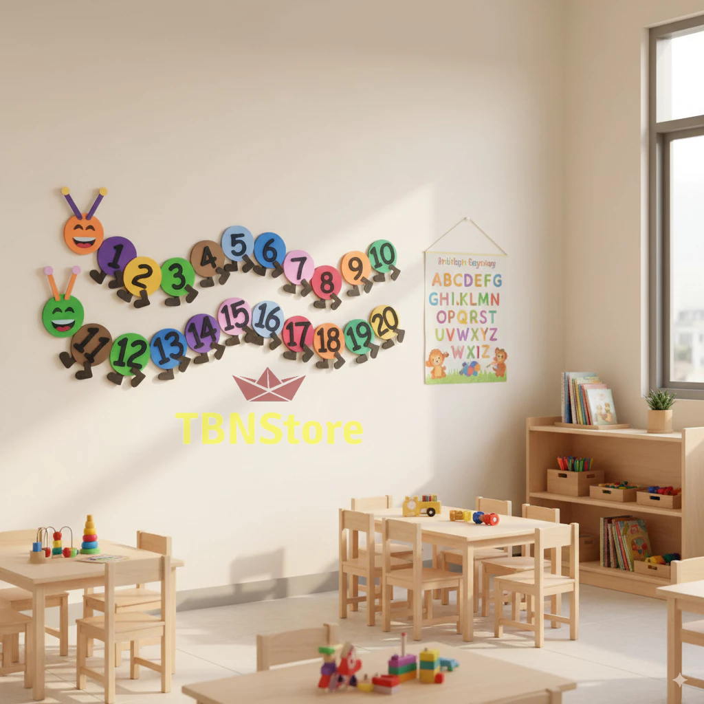 Jual Hiasan Dinding Angka 1-10 / 1-20 ( 17 cm x 150 cm) Peraga Edukatif ...