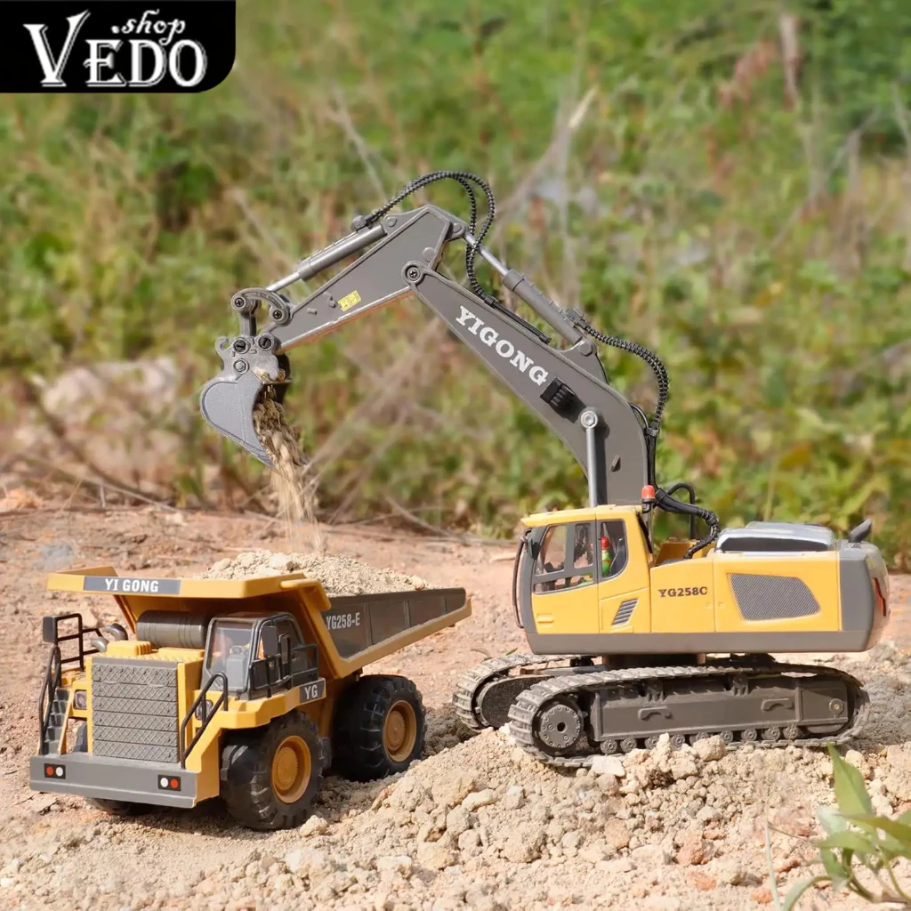 Jual Mainan Excavator YIGONG 11Channel Remote Control Beko Excavator RC ...