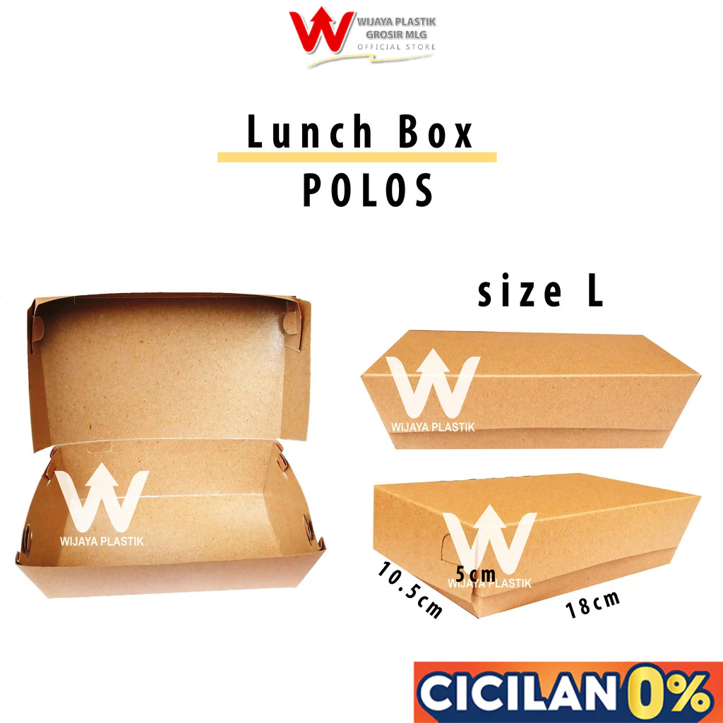 Jual [50Pcs] Lunch Box ( L ) Window & Polos --- 50 pcs @1/2 PACK ...