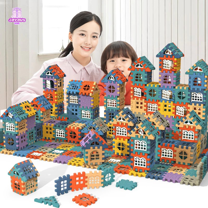 Jual Mainan Balok Susun Puzzle Rumah DIY Building Blocks Mainan Edukasi ...
