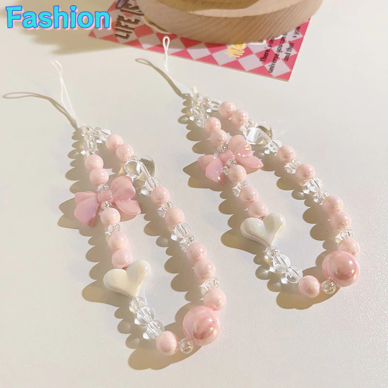 Jual Gantungan HP Korean Cute Charm Bear Love Heart Bowknot Phone Strap ...