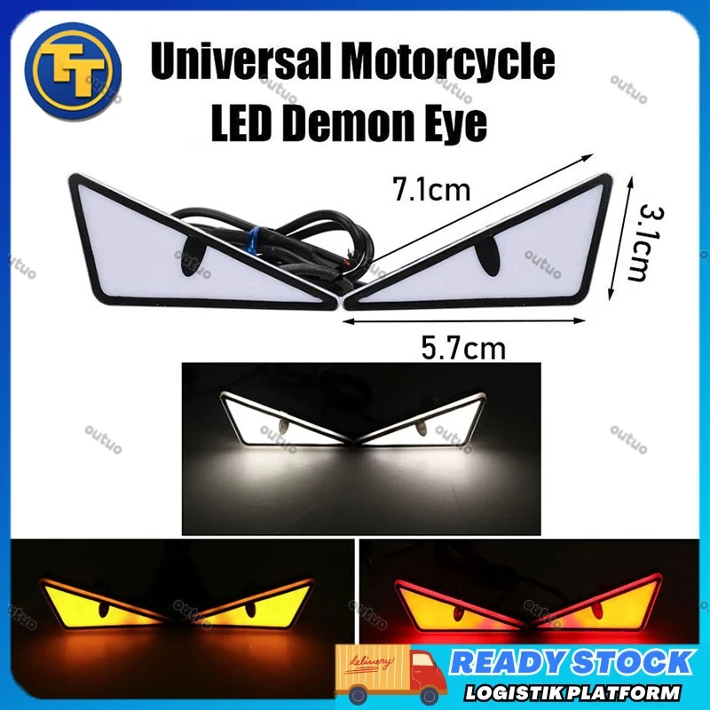 Jual Lampu LED Devil Eye Untuk Sepeda Motor Mata Setan USB Anti Air ...