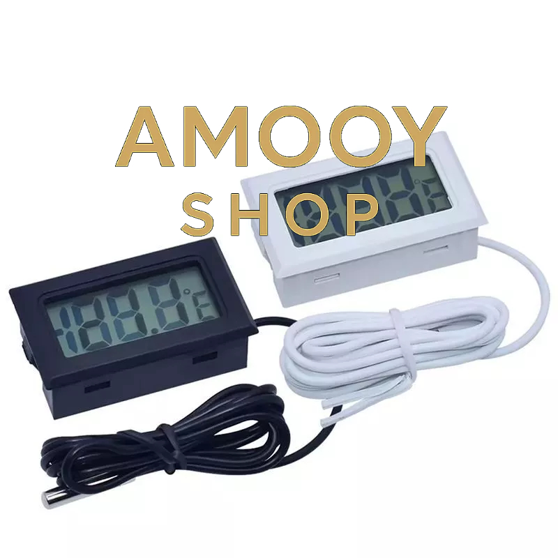 Jual Termometer Mini Digital Suhu Ruangan & Air (warna hitam) | Shopee ...