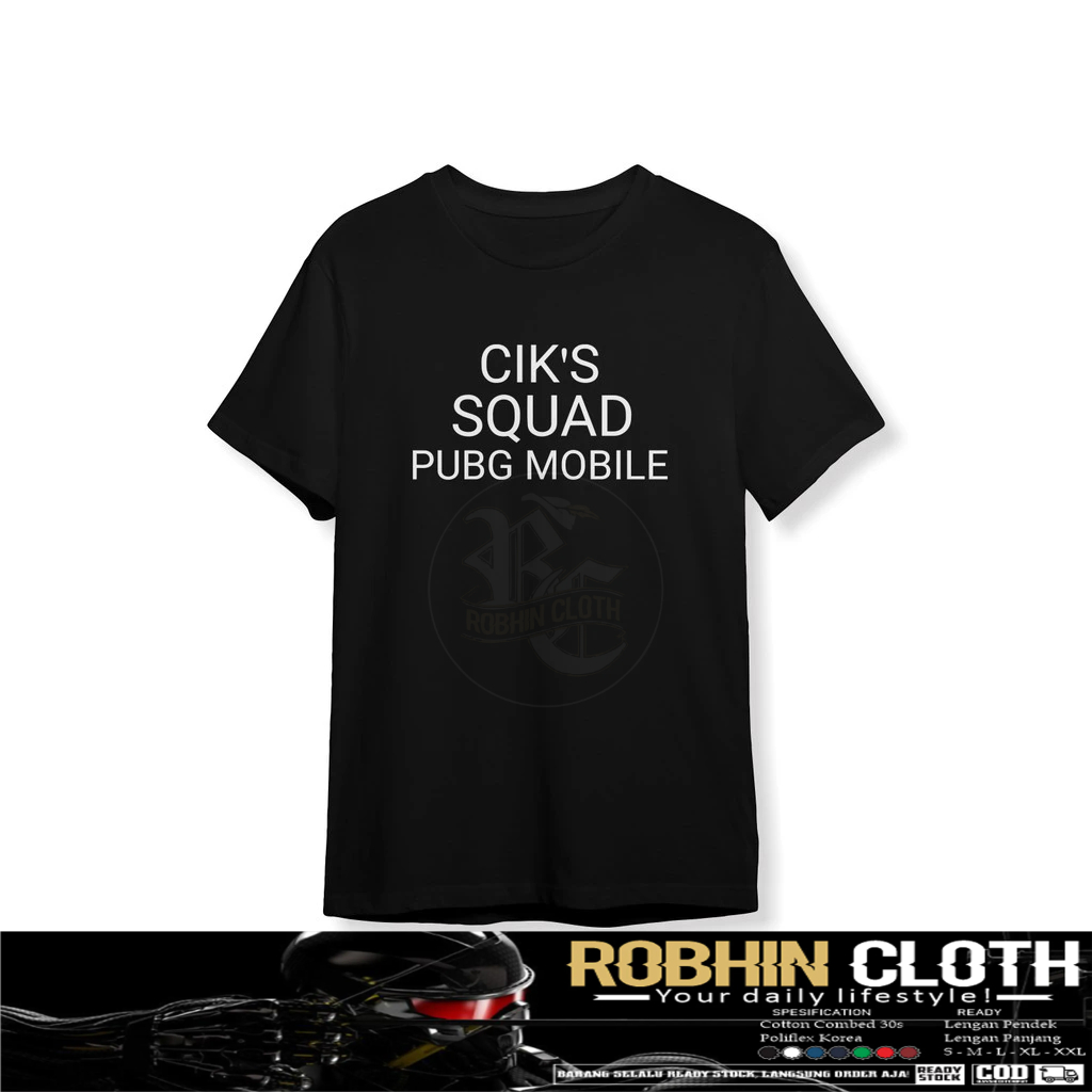 Jual Kaos Baju CIKS SQUAD PUBG MOBILE Baju Game | Shopee Indonesia