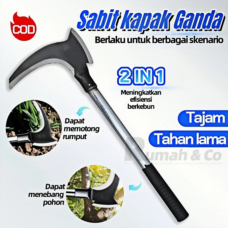 Jual Sabit Arit Rumput Baja/Sabit Kapak Ganda/ Alat Pemotong Ranting ...