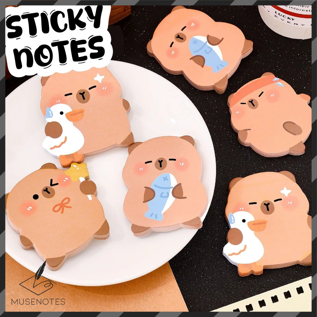 Jual Sticky Notes Capybara Karakter Kapibara Kertas Catatan Tempel Isi ...