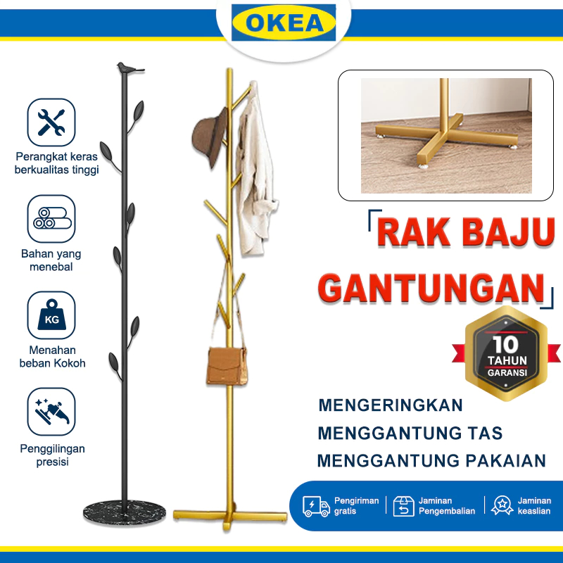 Jual Standing Hanger Multifungsi Gantungan baju rak hanger tas hanger ...