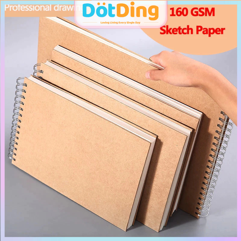 Jual [DOTDING]Buku Sketsa Spiral Profesional A3 A4 A5 160GSM Pad Gambar ...