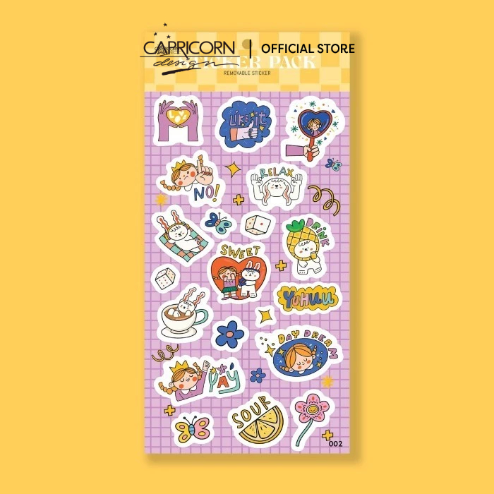 Jual Capricorn Design Sticker Pack Label Motif Girl STR 002 | Shopee ...