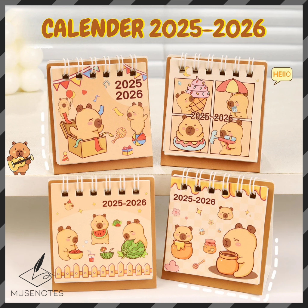 Jual Kalender Mini 2026 Kapibara Kalender Meja Capybara Calender 2026 ...
