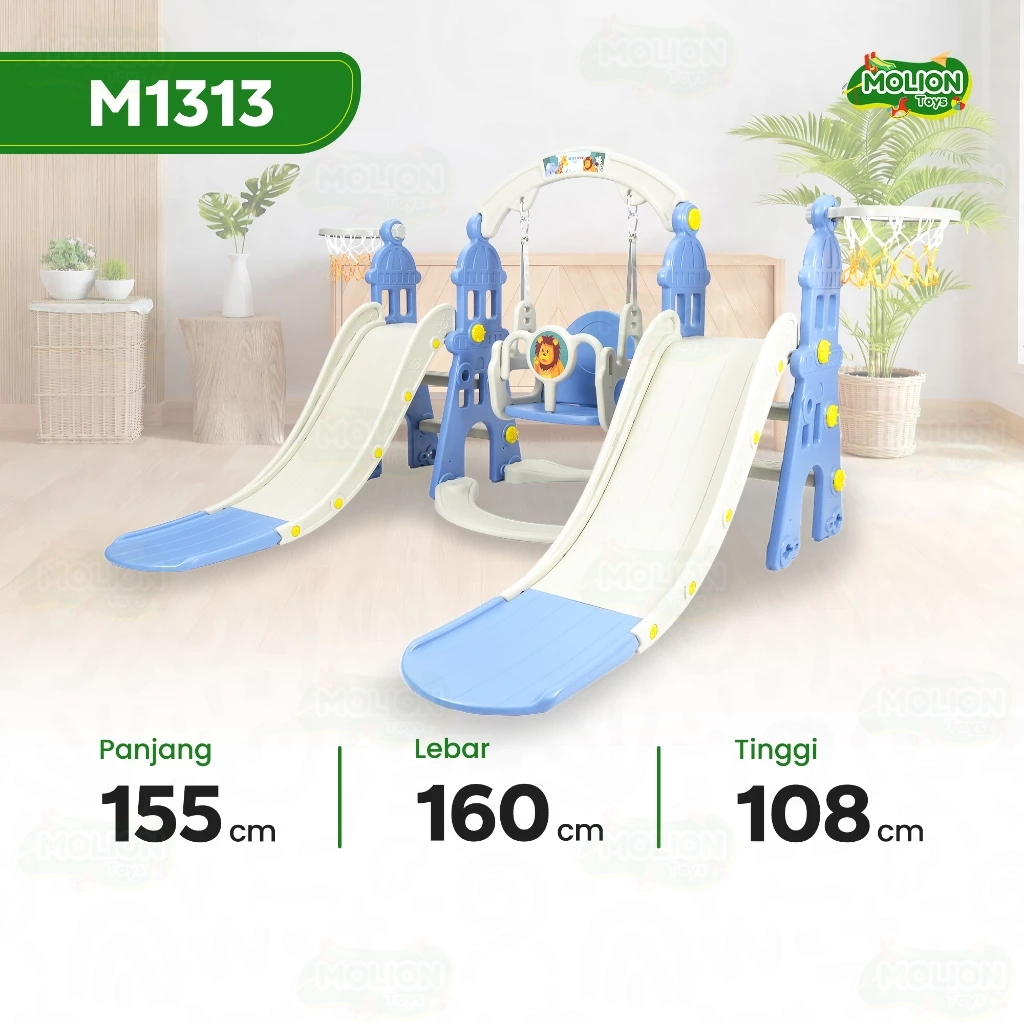 Jual Playground Anak 5in1 MOLION TOYS M1313 – Istana Perosotan & Ayunan ...