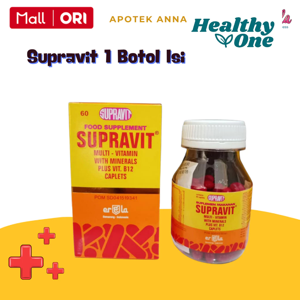 Jual SUPRAVIT MULTI VITAMIN 1 BOTOL 60 TABLET | Shopee Indonesia
