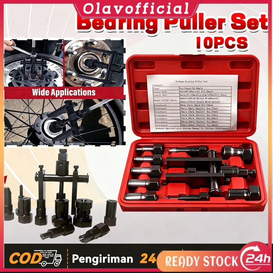 Jual 10pcs Tracker bearing Puller Set Treker Pencabut Bearing Set ...