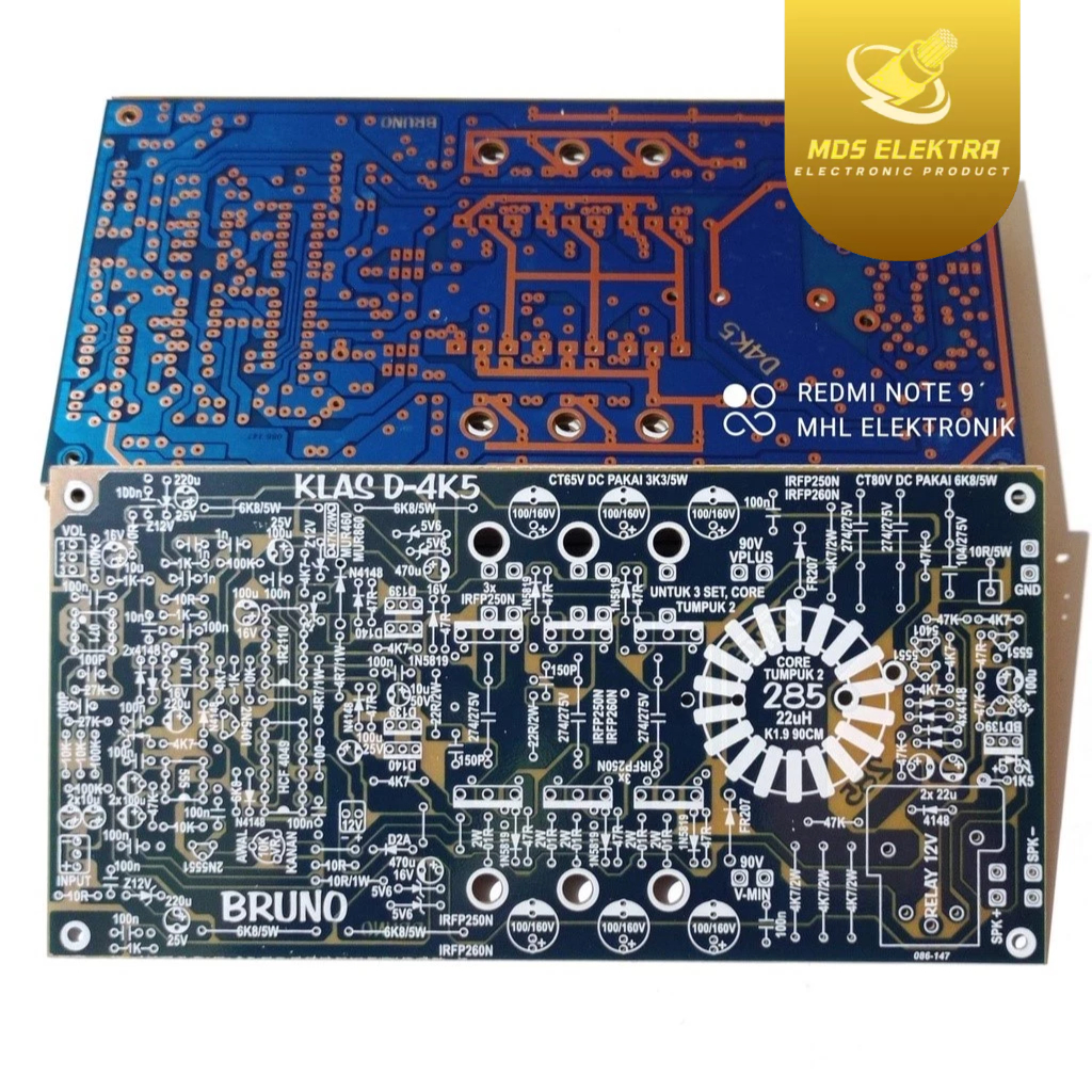 Jual PCB Power Amplifier Class D-4K5 BRUNO Class D 4K5 Type 285 ...