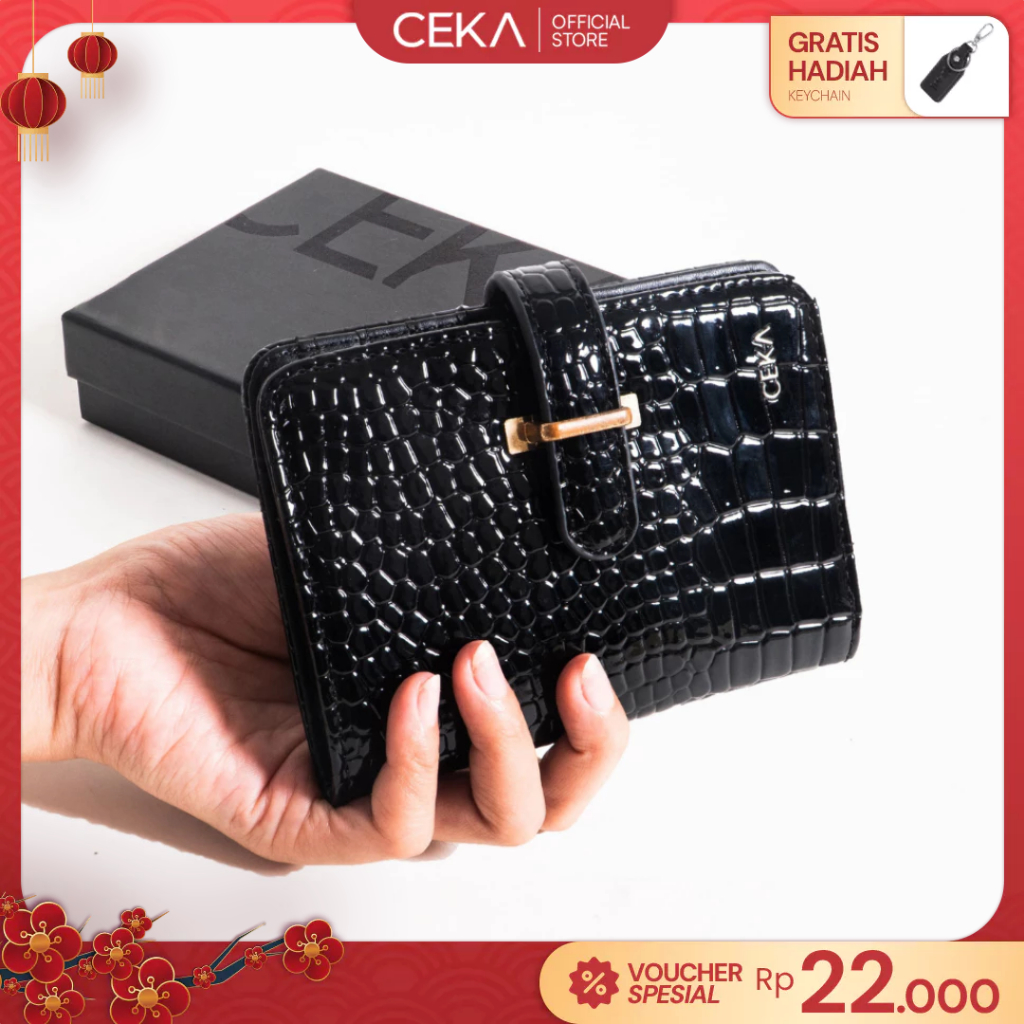 Jual [FREE KEYCHAIN] CEKA Dompet Wanita Import Card Holder Dompet Lipat ...