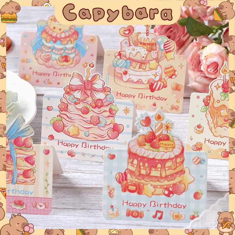 Jual CAPY Birthday Card Kartu Ucapan Ulang Tahun Motif Kue Greetings ...