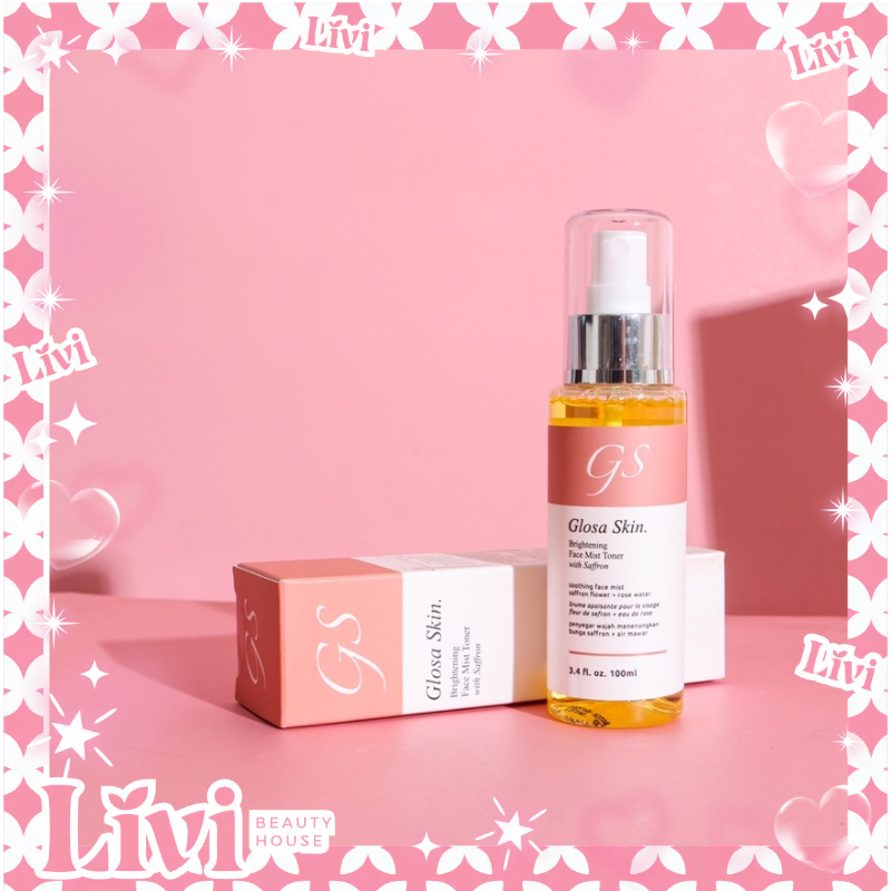 Jual LIVI - Glosa Skin Brightening Face Mist Toner with saffron 100ml ...