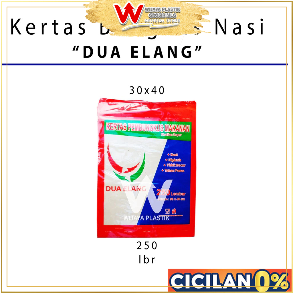 Jual [PROMO] Aneka Kertas Nasi ( 250 ) Lembar [Gajah/Elang/Jago/Super ...