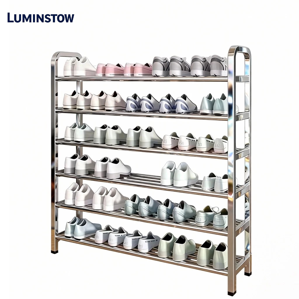 Jual Luminstow Rak Sepatu Sendal Stainless Steel 6/5/4/3 Susun Rak ...
