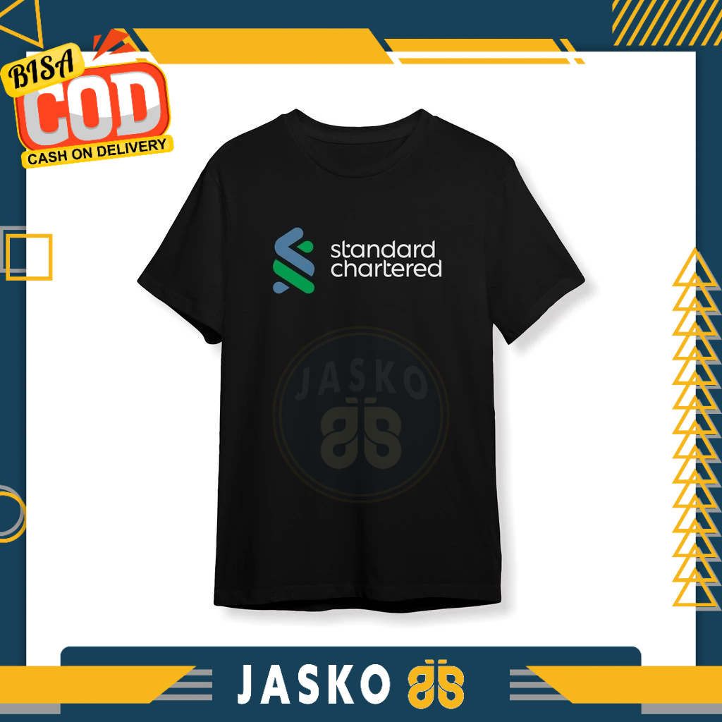 Jual Baju Tshirt Standard Chartered Logo Baju Perusahaan | Shopee Indonesia