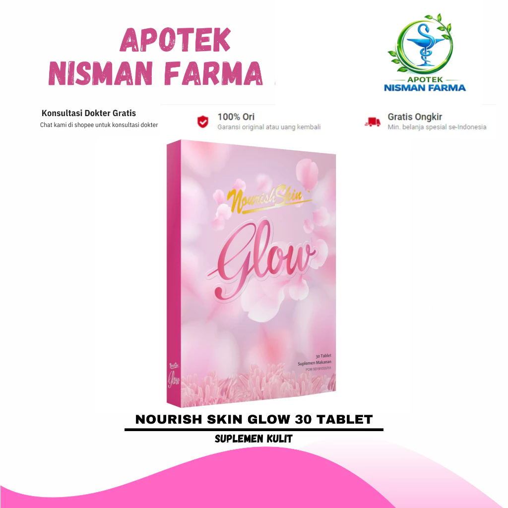 Jual NOURISH SKIN GLOW 30 TABLET / NUTRISI KULIT / SUPLEMEN KECANTIKAN ...
