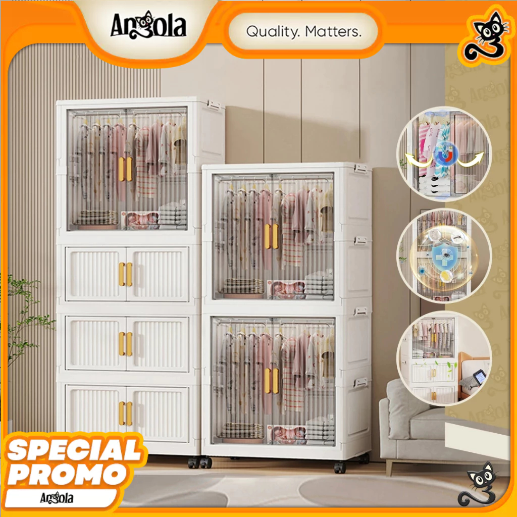 Jual Lemari Pakaian Lipat Susun Minimalis C72A-C73A Lemari Baju Plastik ...