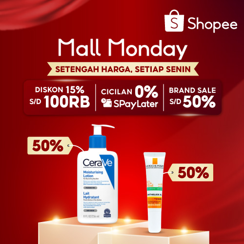 Shopee Mall Monday | 100% Ori, Setengah Harga, Setiap Senin
