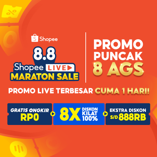 Puncak Promo 8.8 Shopee Live Maraton Sale