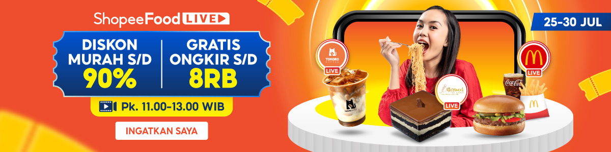 Belanja di Shopee Live | Diskon Kilat s/d 100% Setiap Hari