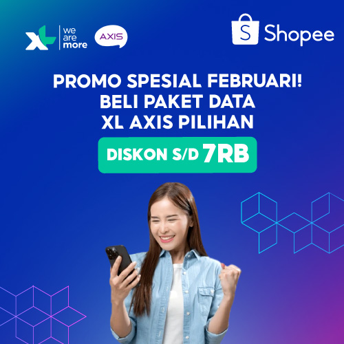 Promo Spesial Febuari! Beli Paket Data XL AXIS Pilihan Diskon s/d 7RB