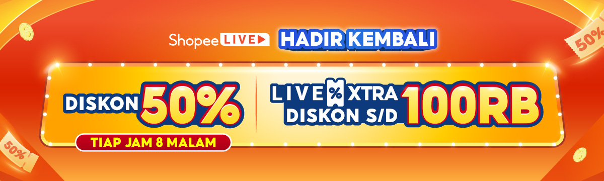 Belanja di Shopee Live | Diskon 50% Tiap Jam 8 Malam dan Live XTRA ...
