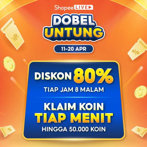 Belanja di Shopee Live | Diskon 80% Tiap Jam 8 Malam dan Flash Sale s/d 50%