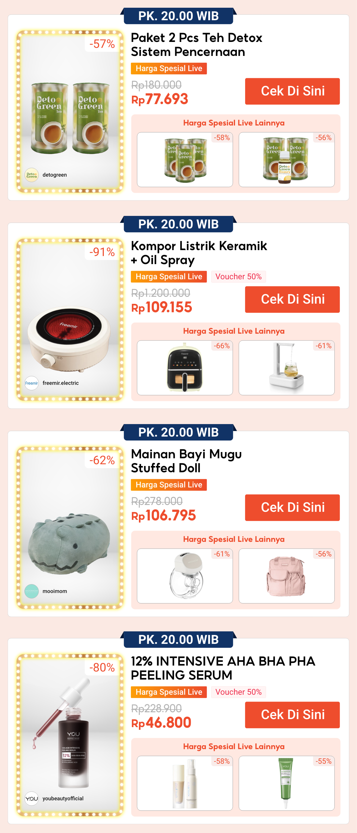 Belanja di Shopee Live | Diskon 50% Tiap Jam 8 Malam dan Live XTRA ...
